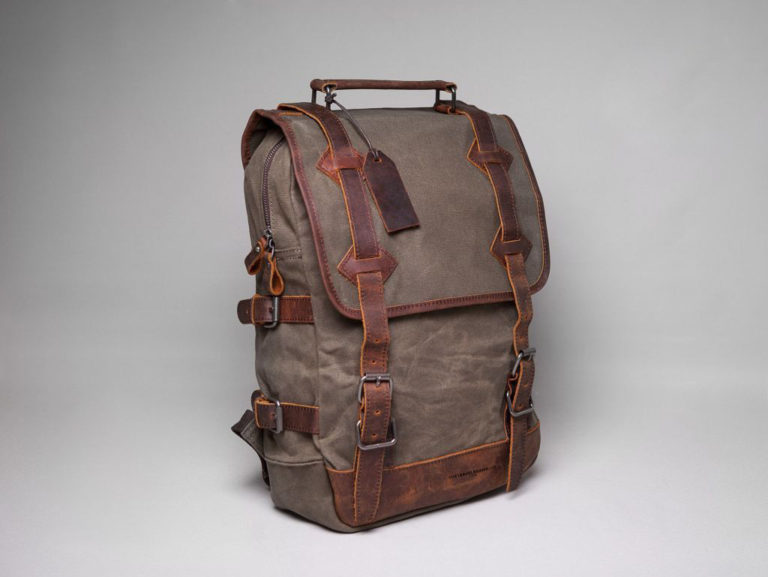 EVER Genuine Leather and Canvas Backpack - The Travel Brand