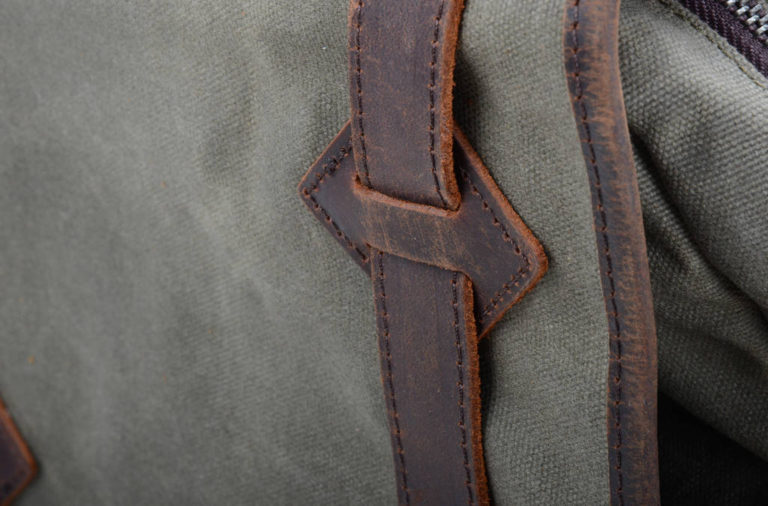 EVER Genuine Leather and Canvas Backpack - The Travel Brand